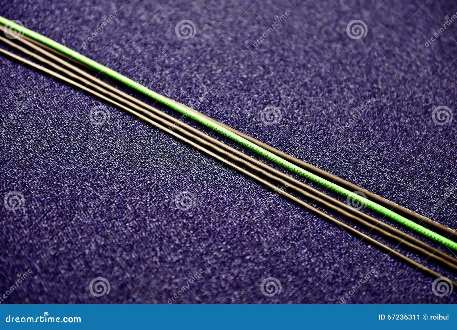 Electric Cables on Blue Carpet Stock Image - Image of wire, object ...
