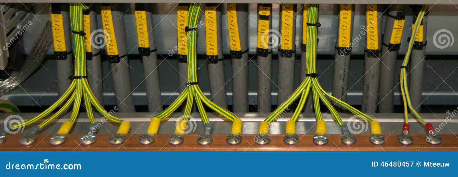 Electric cables connection stock image. Image of ground - 46480457