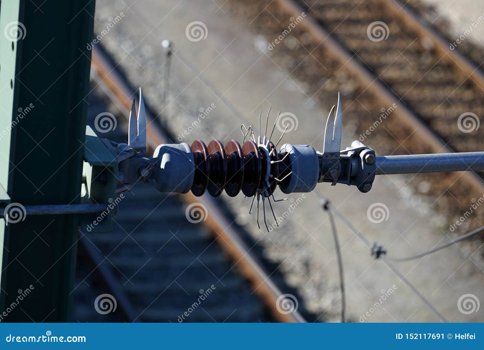 Electric Cables in Railway in Very Good Condition Editorial Photo ...