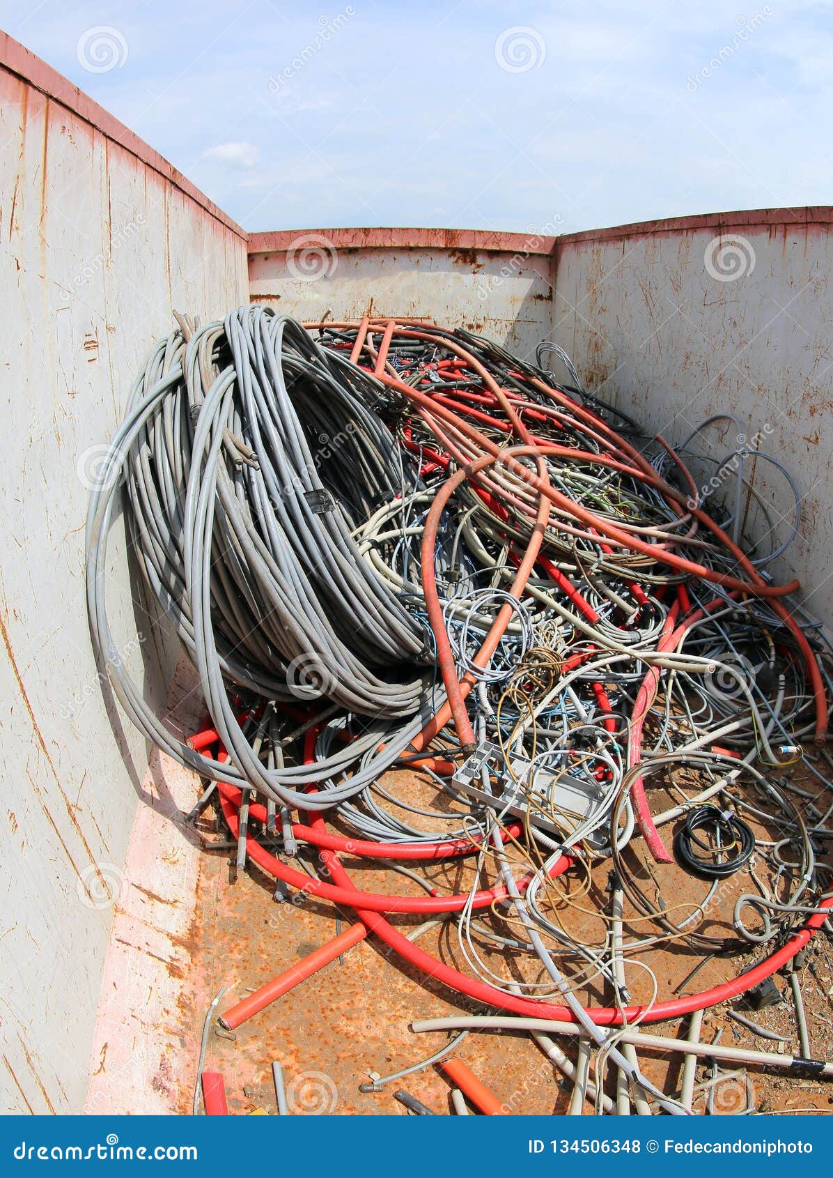 Electric Cables Tangled In A Container Royalty-Free Stock Image ...