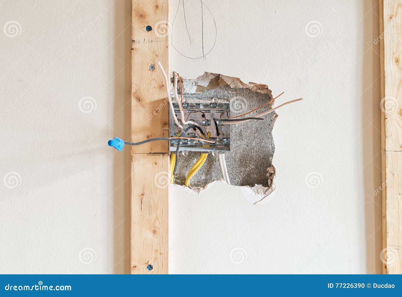 Electric Cables and Terminal Gang Box Stock Photo - Image of gang ...