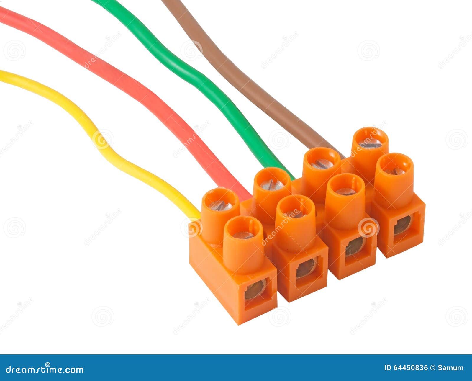 Electric Cables with Terminals Stock Photo - Image of insulating ...