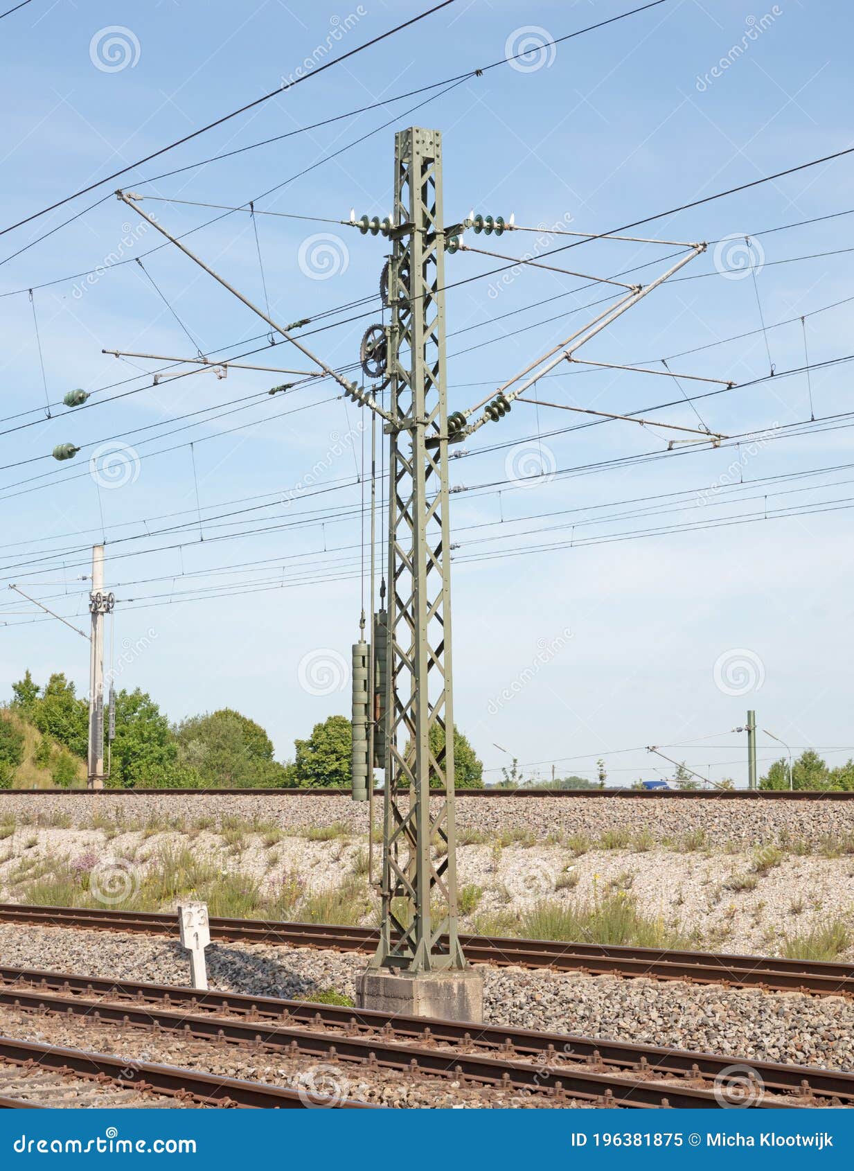 Electric Cables To Power a High-speed Train Stock Image - Image of ...