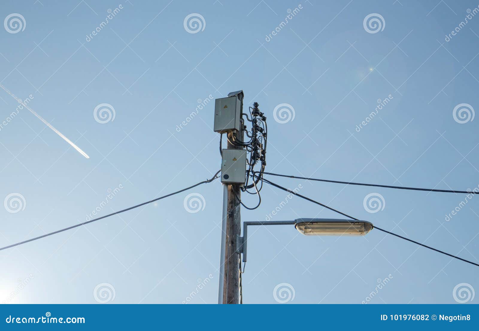 Cables And Pole Tower Electric Train Railway Royalty-Free Stock Image ...
