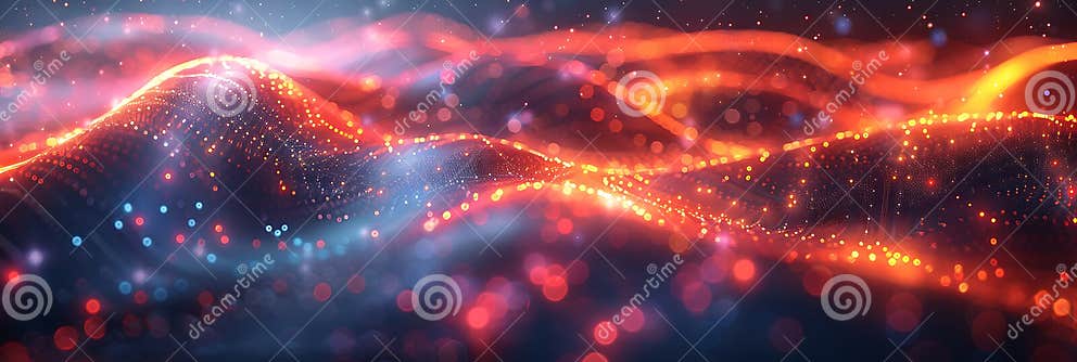 Electric Canvas: Abstract Harmony Meets Technology Stock Illustration ...