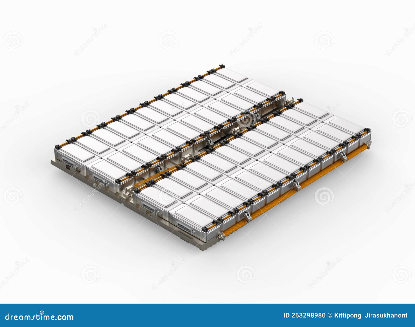 Electric Car Battery or Pack of Battery Cells Module Stock Illustration ...