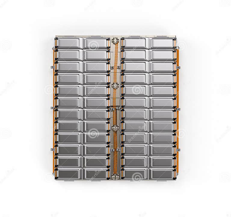 Electric Car Battery or Pack of Battery Cells Module Stock Illustration ...