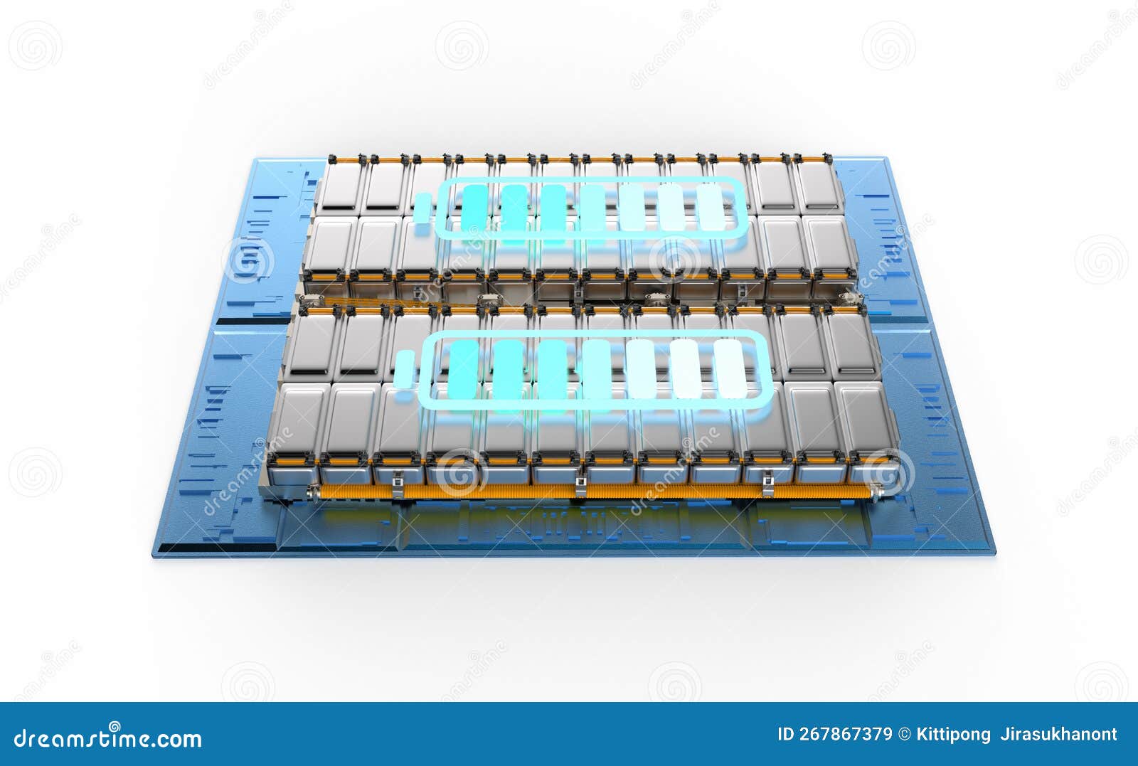 Electric Car Battery or Pack of Battery Cells Module Stock Illustration ...