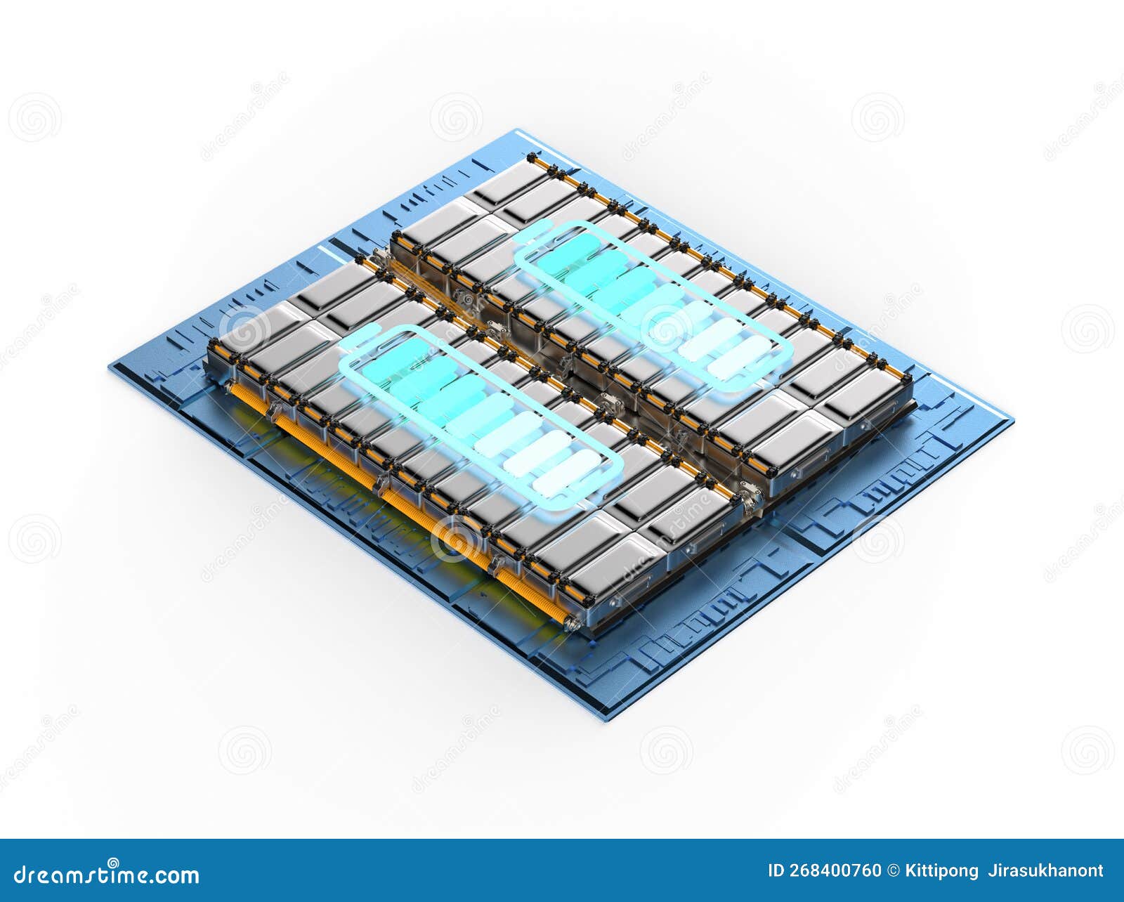 Electric Car Battery or Pack of Battery Cells Module Stock Illustration ...