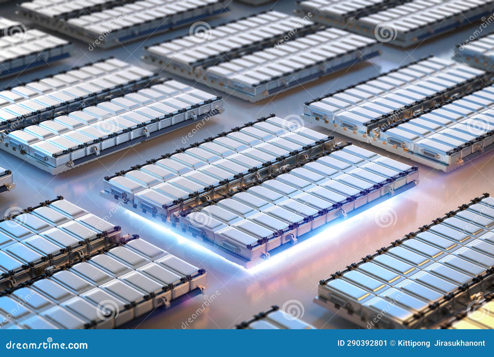 Electric Car Battery or Pack of Battery Cells Module Stock Illustration ...