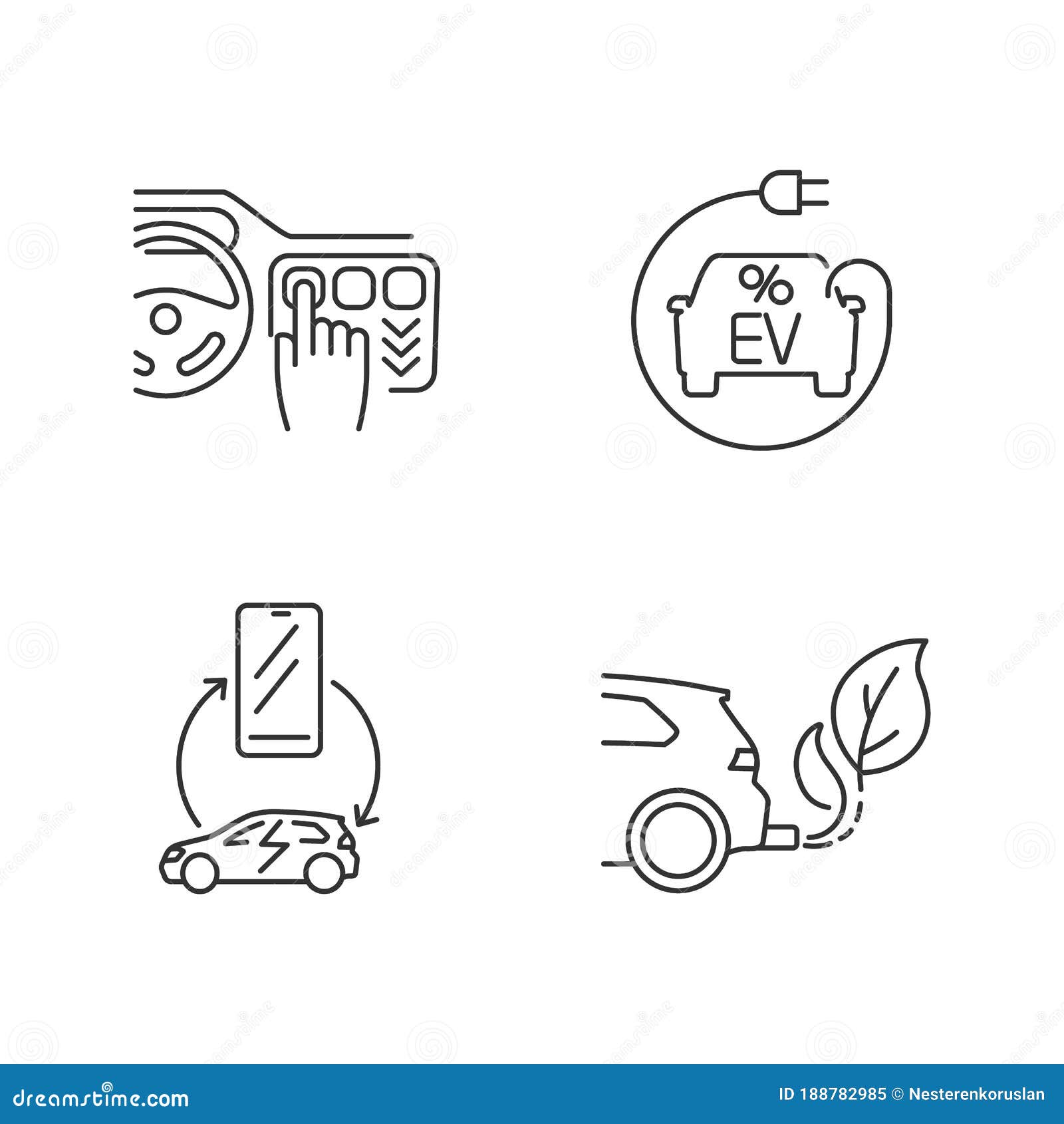 Electric Car Benefits Linear Icons Set Stock Vector - Illustration of ... Electric Car Benefits Linear Icons Set Stock Vector - Illustration of ...