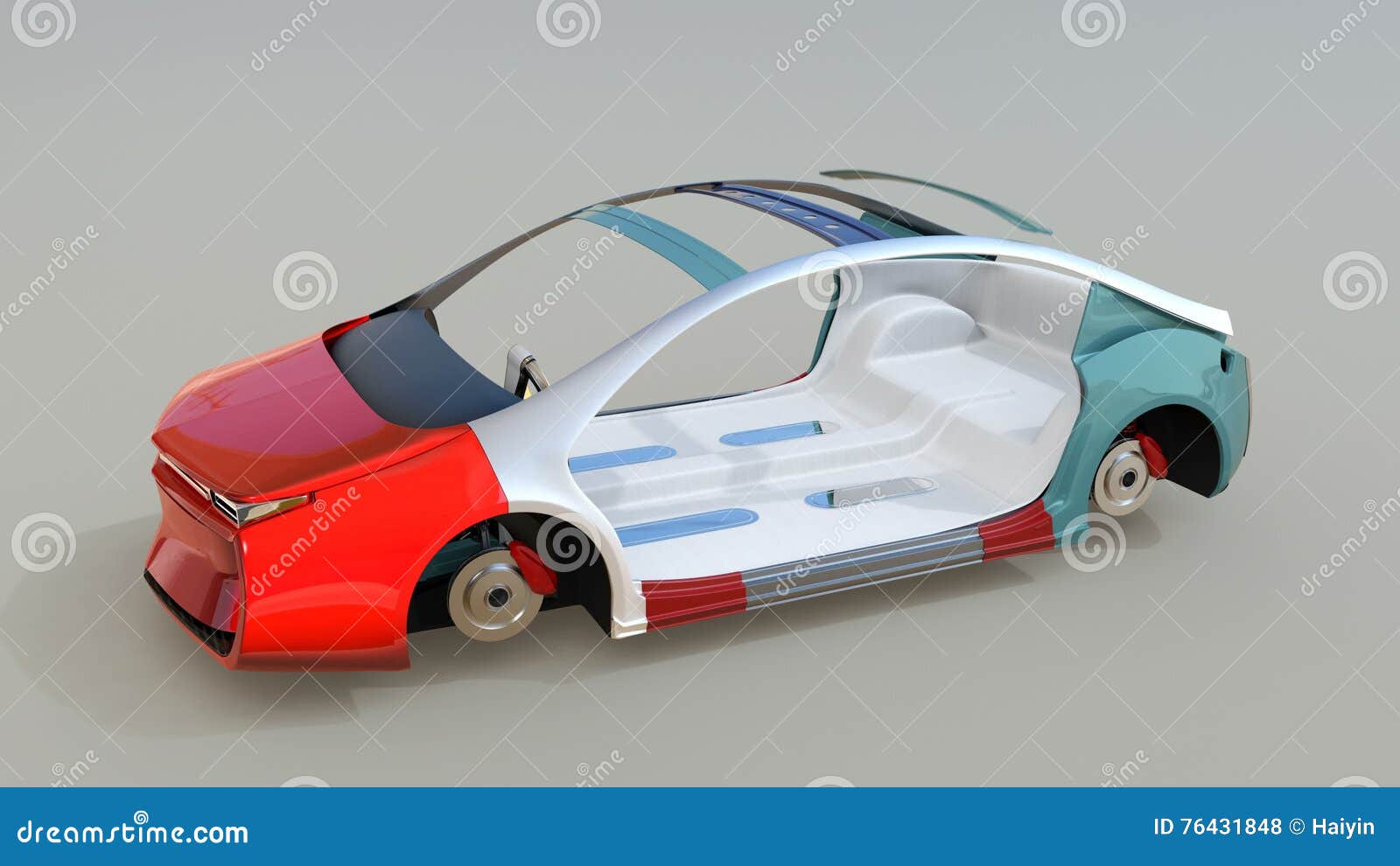 Electric Car Body Frame Assembly Process Stock Footage - Video of ...