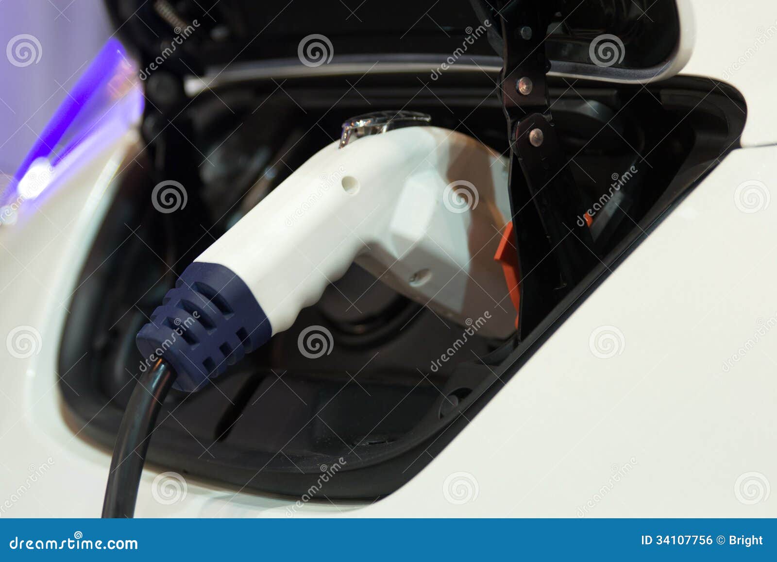 Electric car charging stock photo. Image of handle, charge - 34107756
