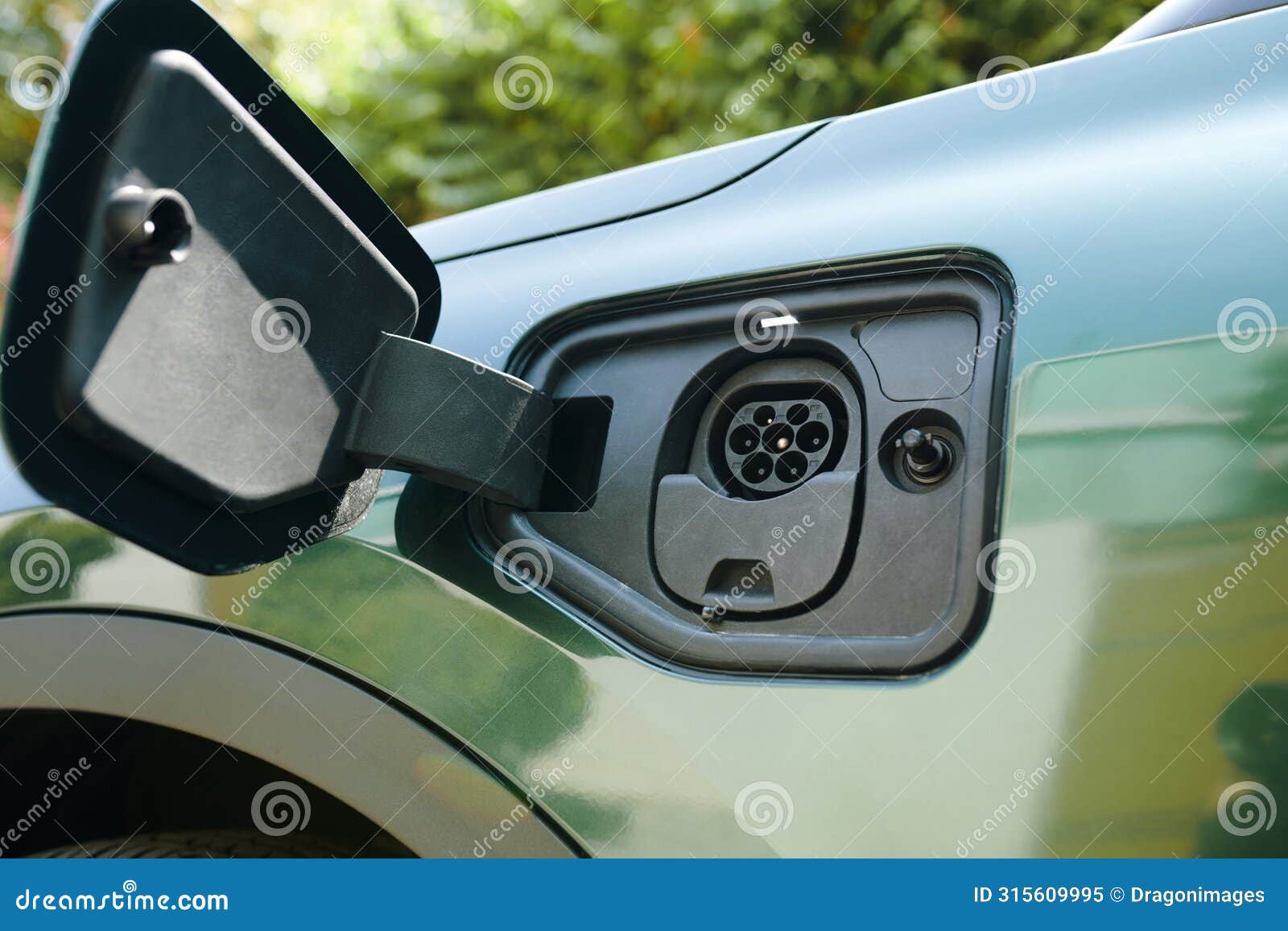 Electric Car Charging Port stock image. Image of automobile - 315609995