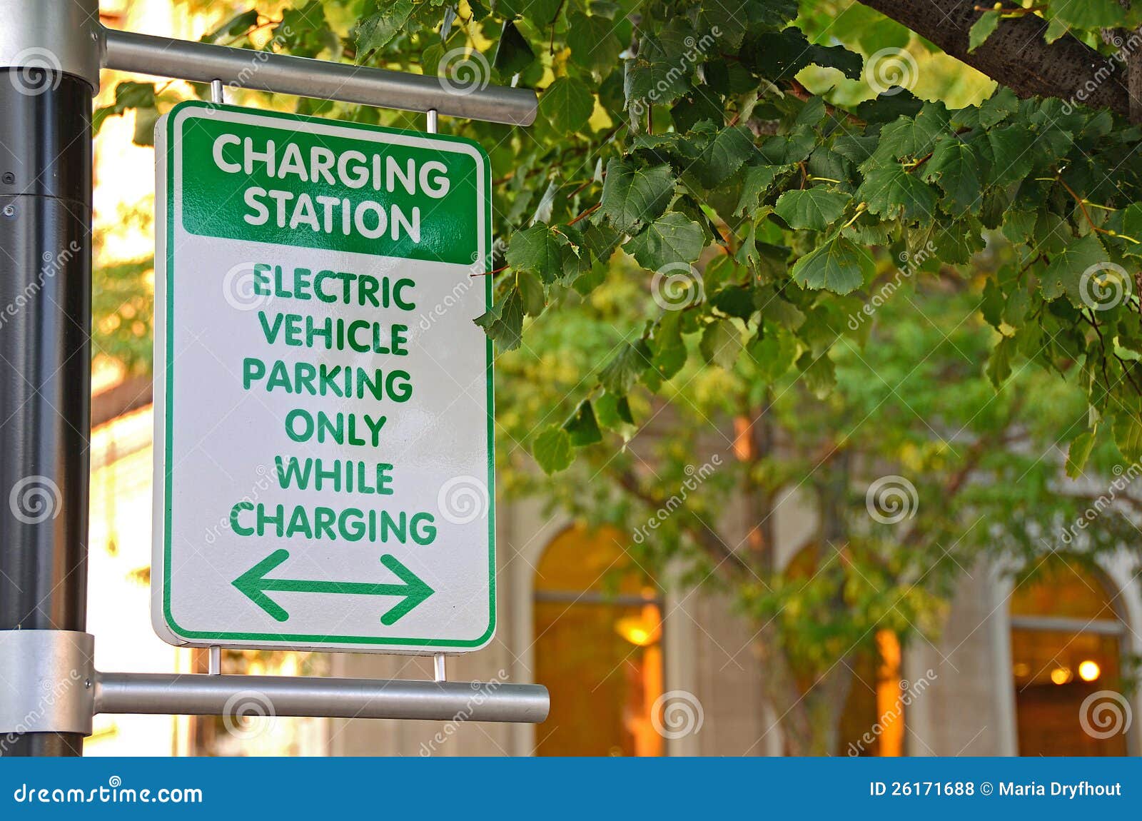 Electric car charging sign stock photo. Image of station - 26171688