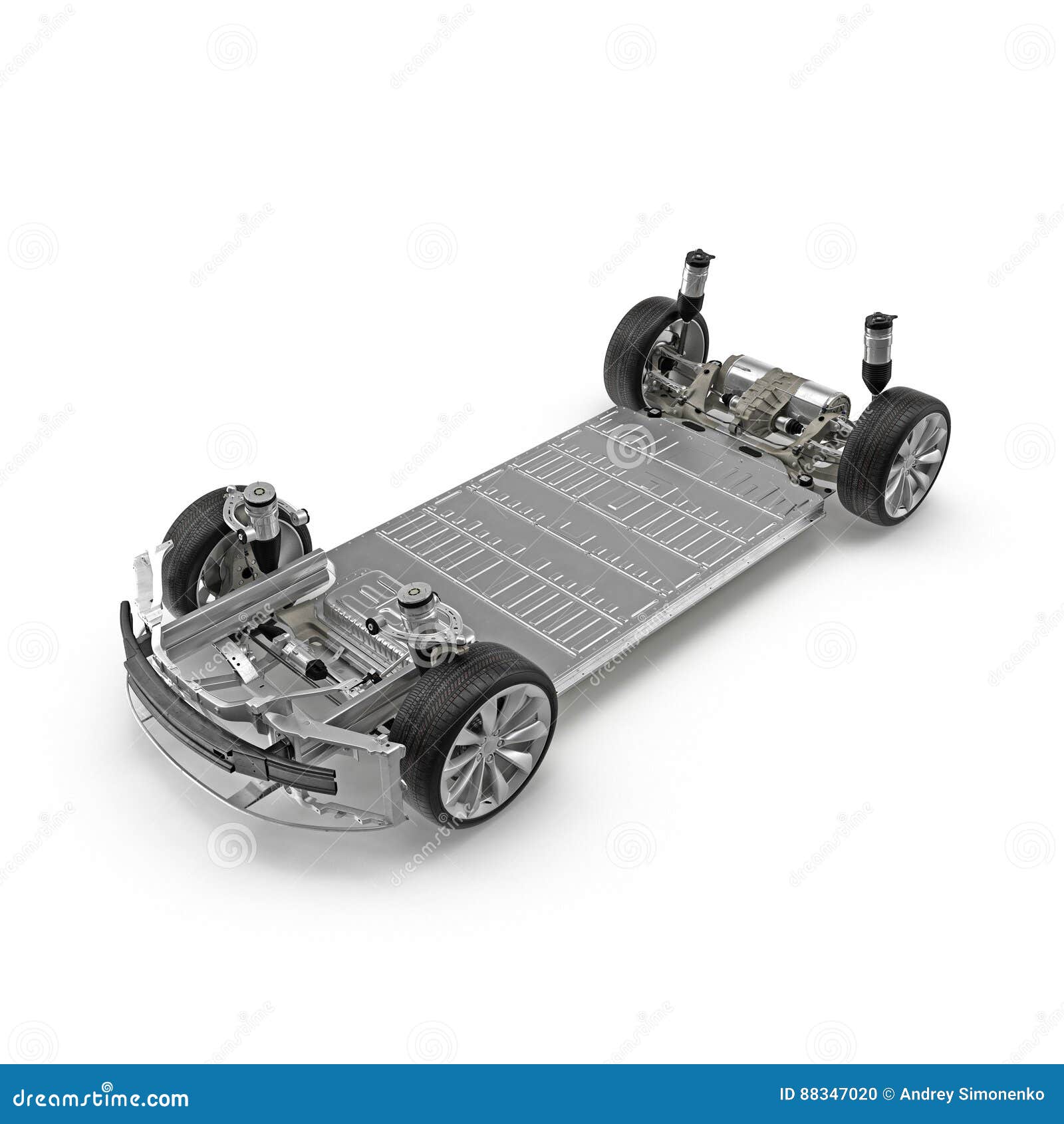 Electric Car Chassis With High Energy Battery Cells Pack Modular ...