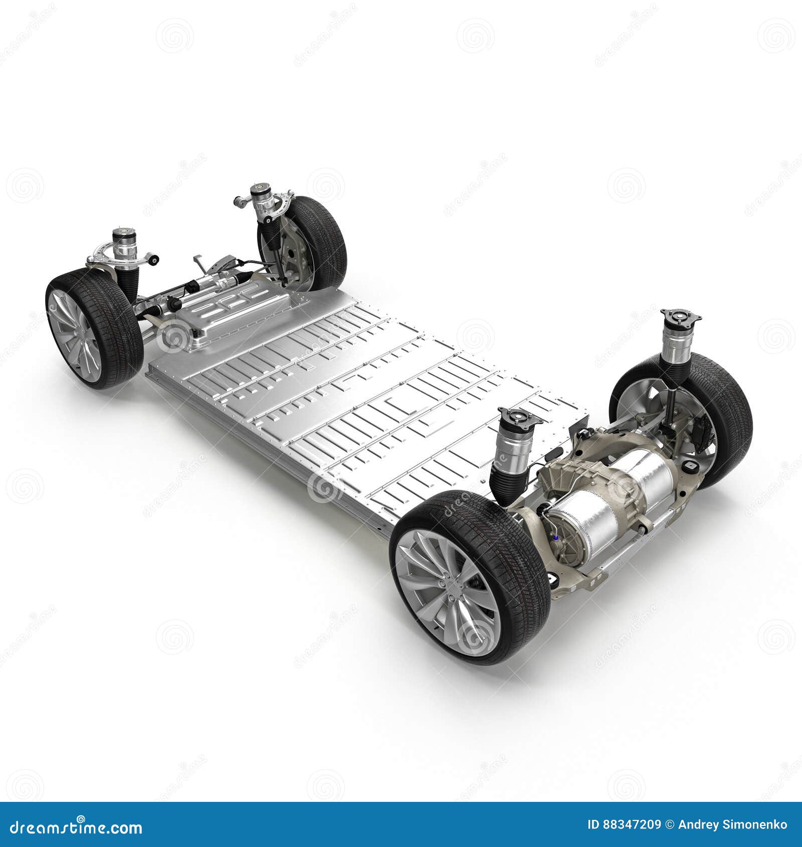Electric Car Chassis With High Energy Battery Cells Pack Modular ...