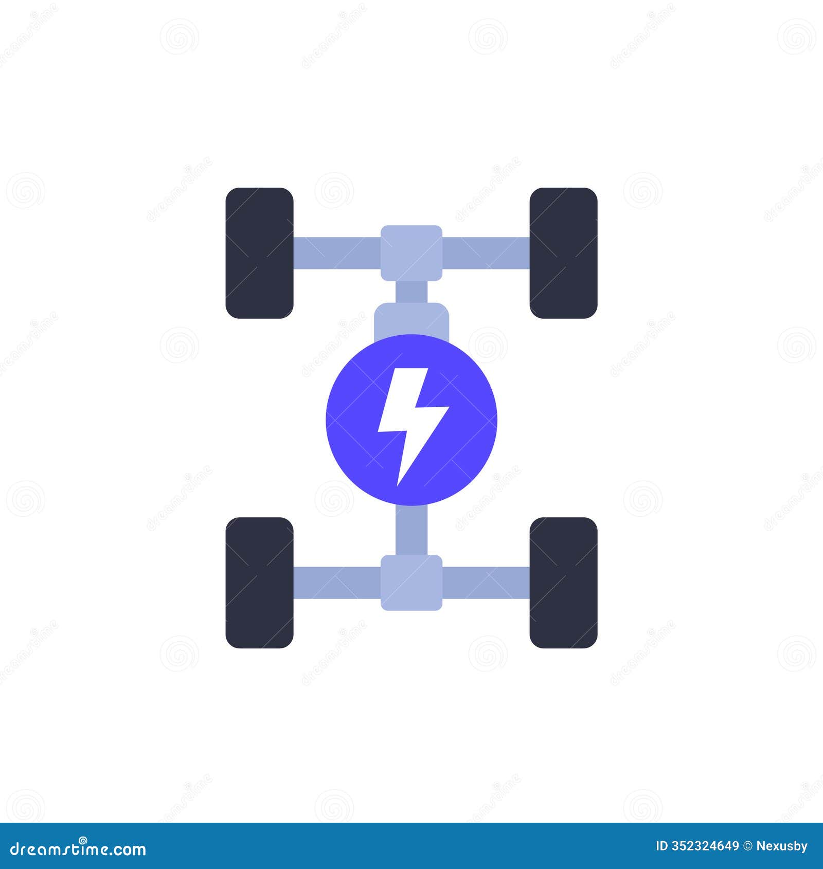 Car Chassis Icon, Chassis Auto Icon Vector Illustration | CartoonDealer ...