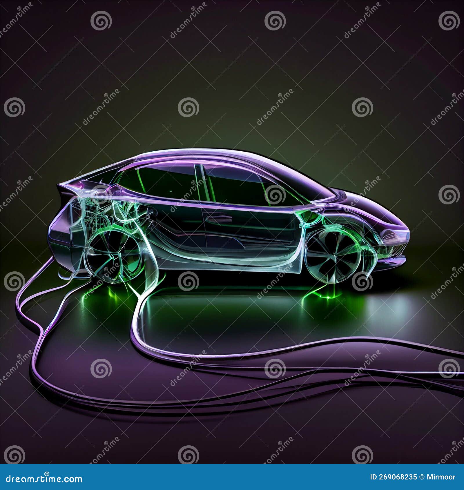 Electric car concept stock illustration. Illustration of autonomous ...