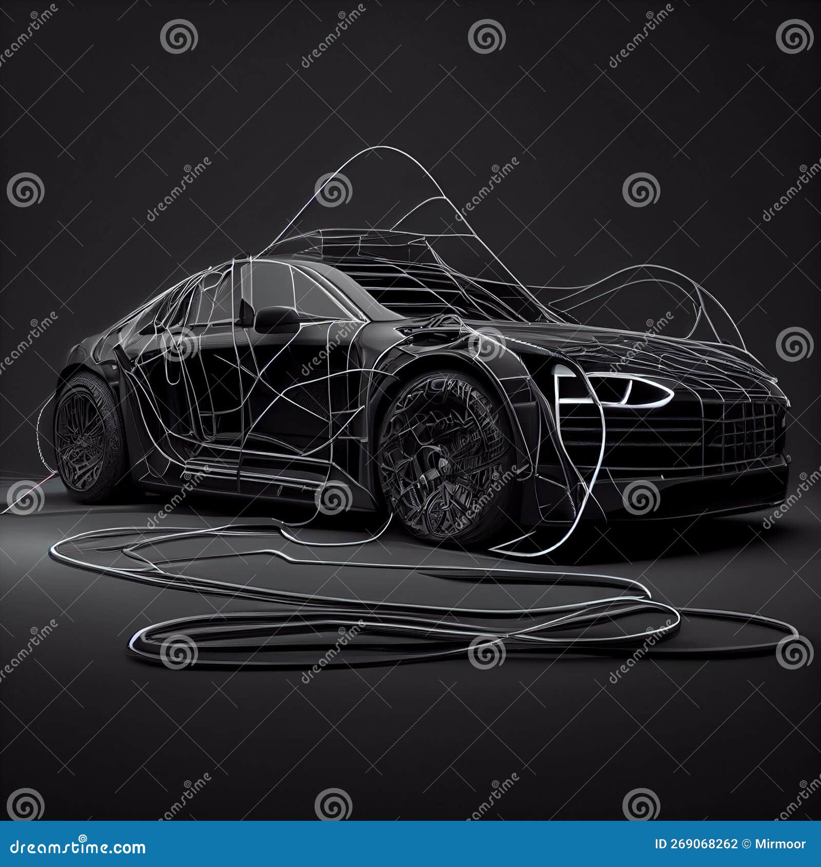 Electric car concept stock illustration. Illustration of autonomous ...