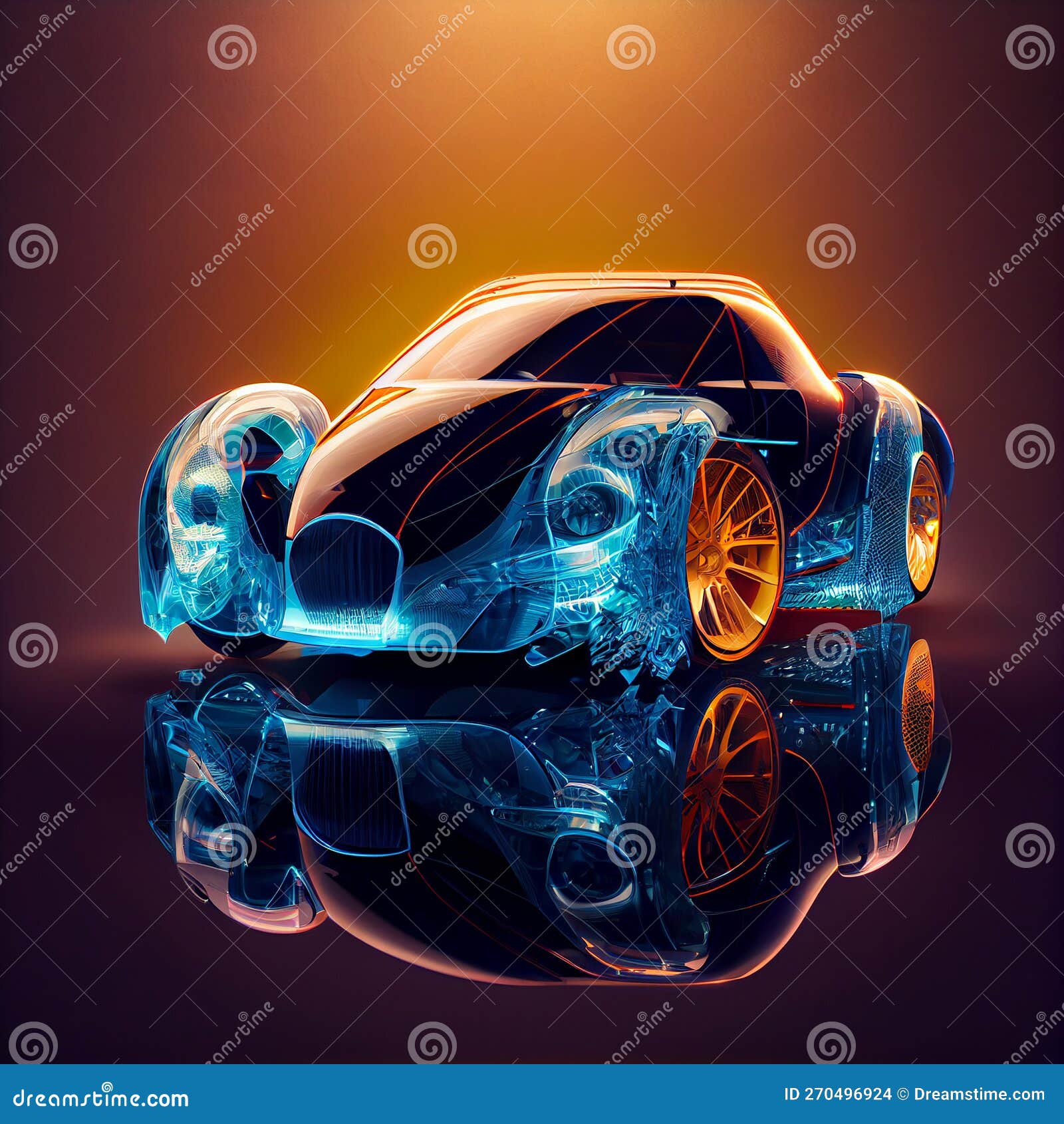 Electric car concept stock illustration. Illustration of power - 270496924