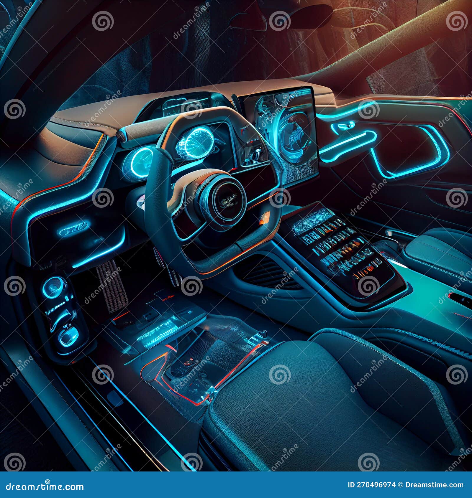 Electric car concept stock illustration. Illustration of autonomous ...