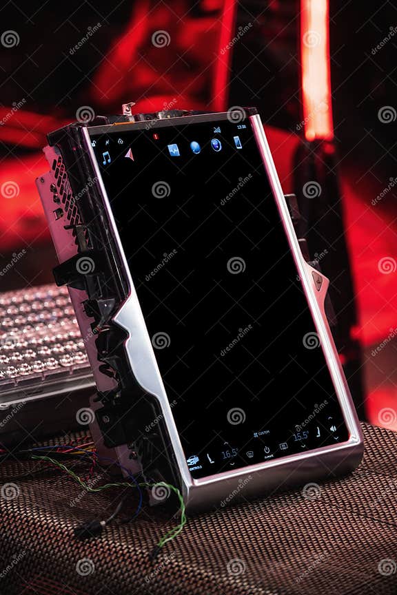 Electric Car Control Panel during Maintenance. Stock Photo - Image of ...