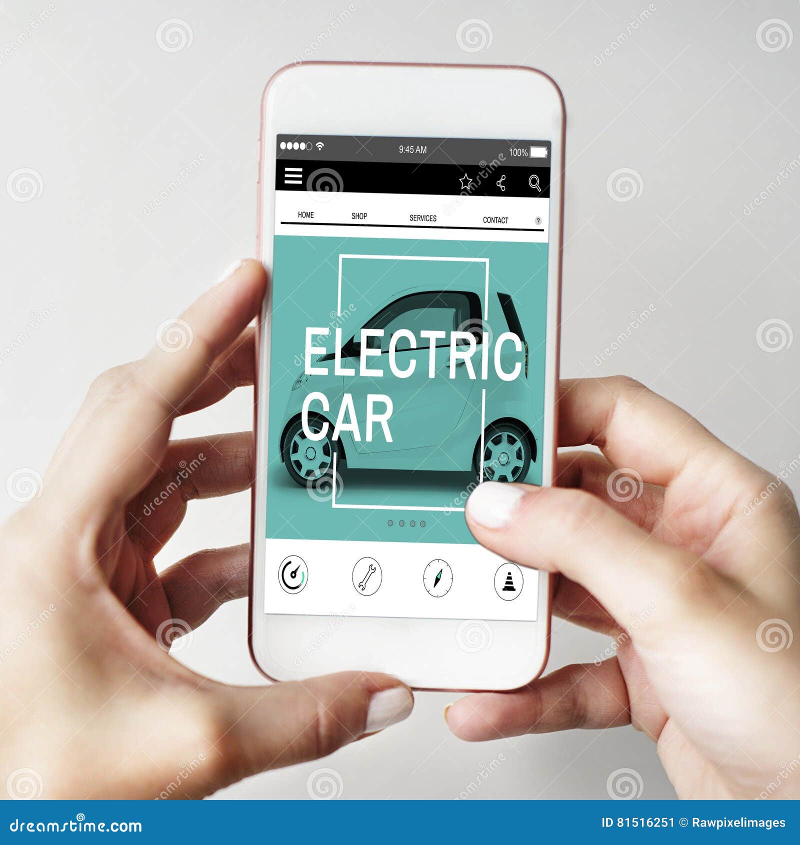 Electric Car Ecology Technology Save Energy Concept Stock Image - Image ...