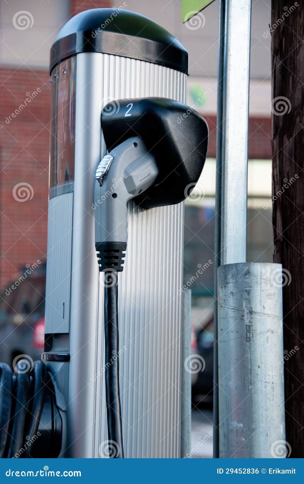 Electric Car Filling Station Stock Photo - Image of parking ...