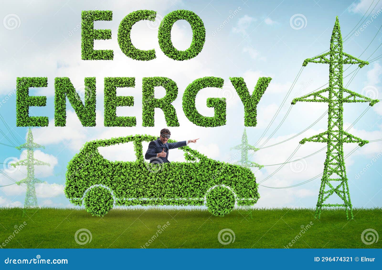 Electric Car And Green Energy Concept Stock Image Image Of Future