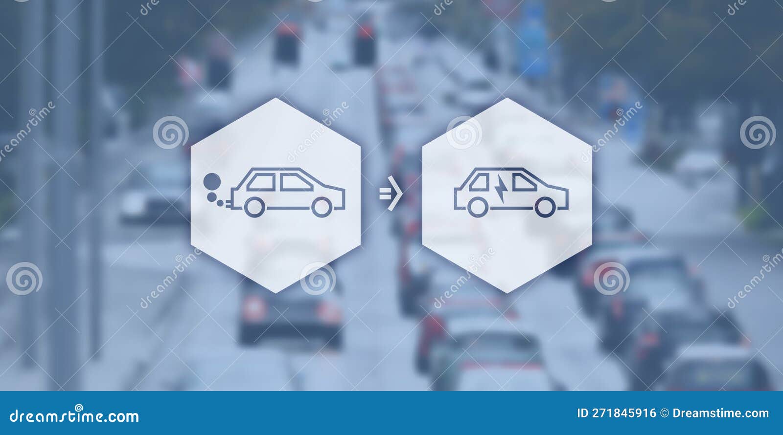 Electric car Header stock illustration. Illustration of sign - 271845916