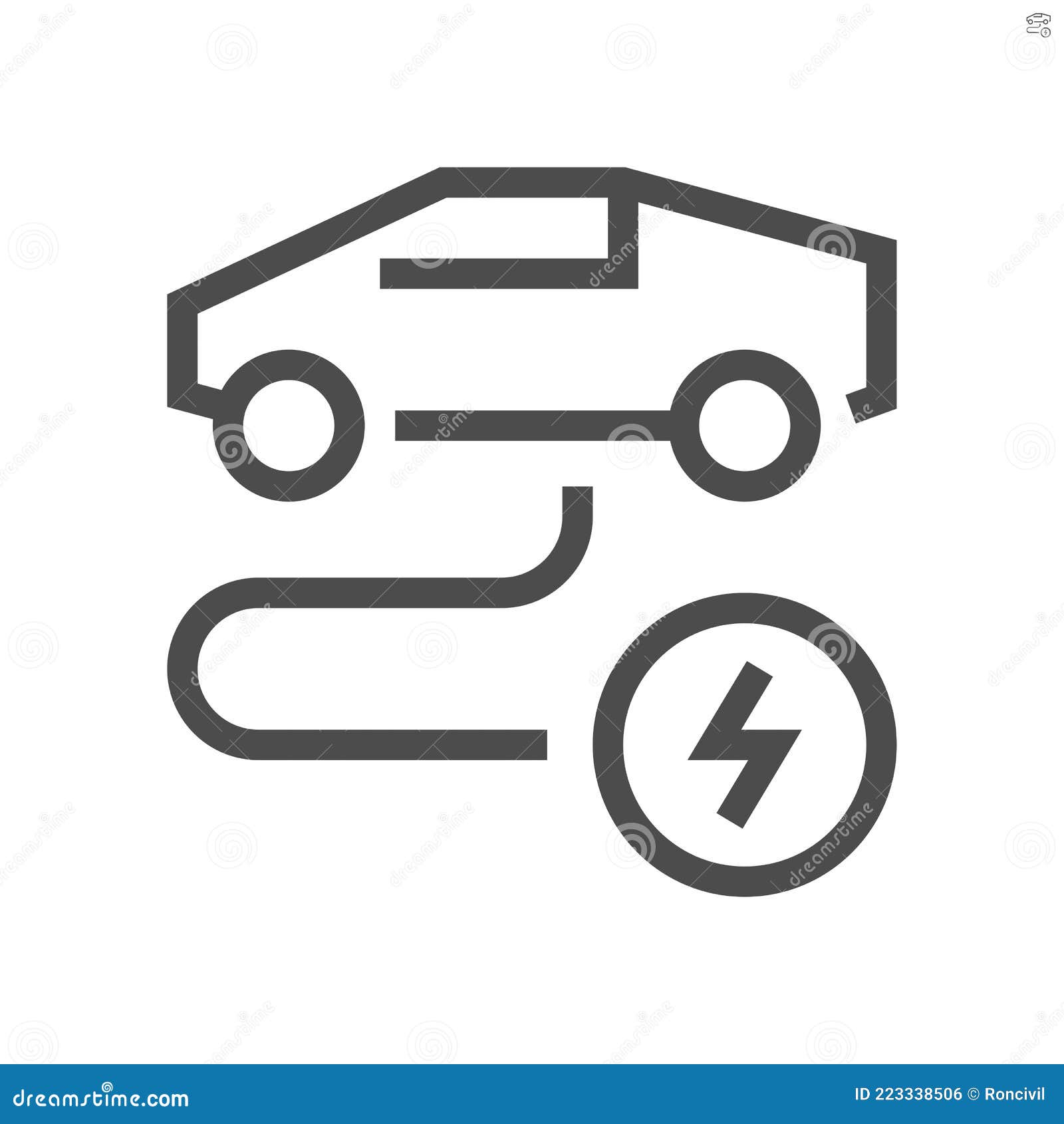 Electric Vehicle EV Vector Icon Design. 48x48 Pixel Perfect and ...