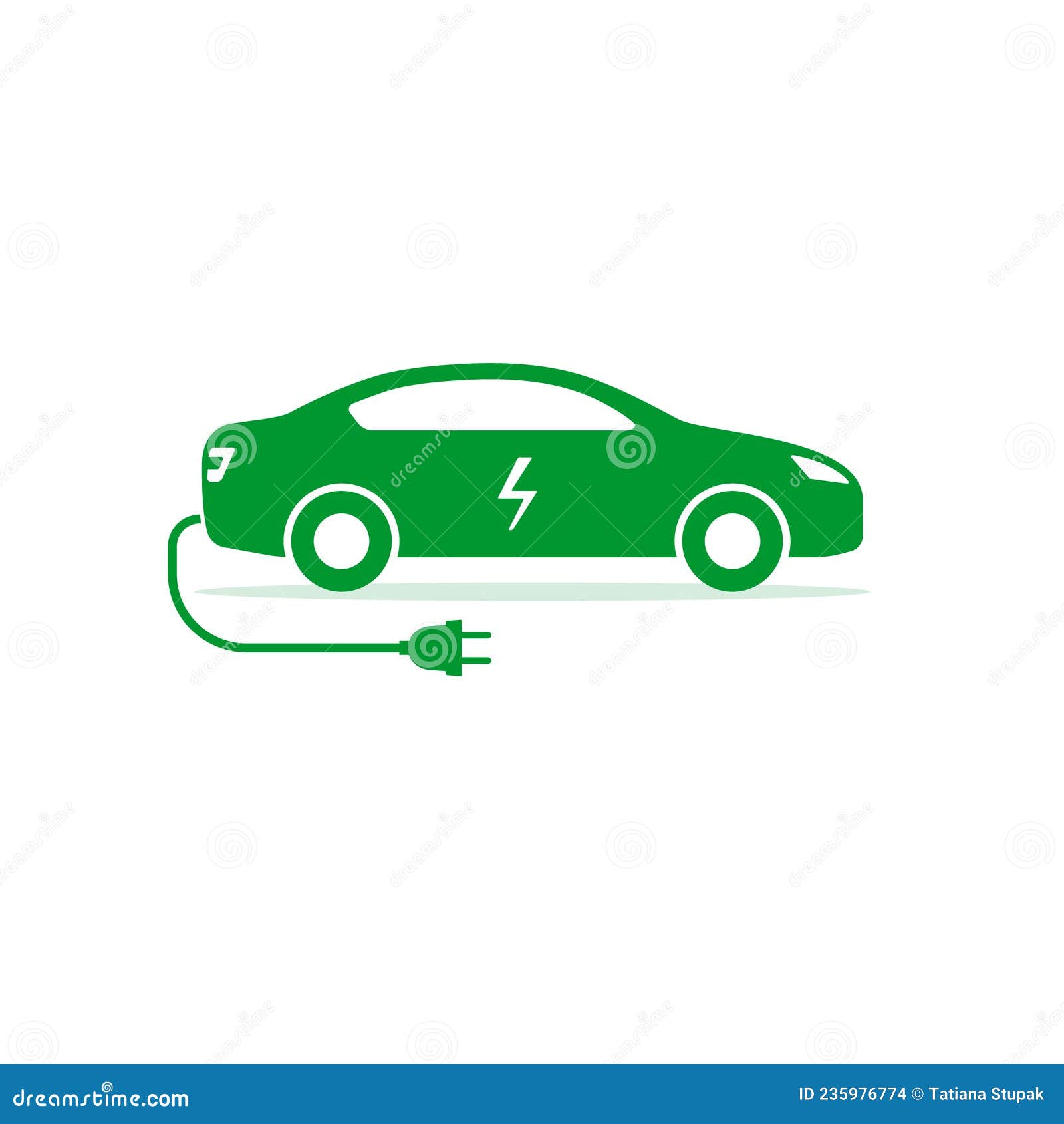 Electric Car Icon, Vector Isolated Electro Car Symbol Stock Vector ...
