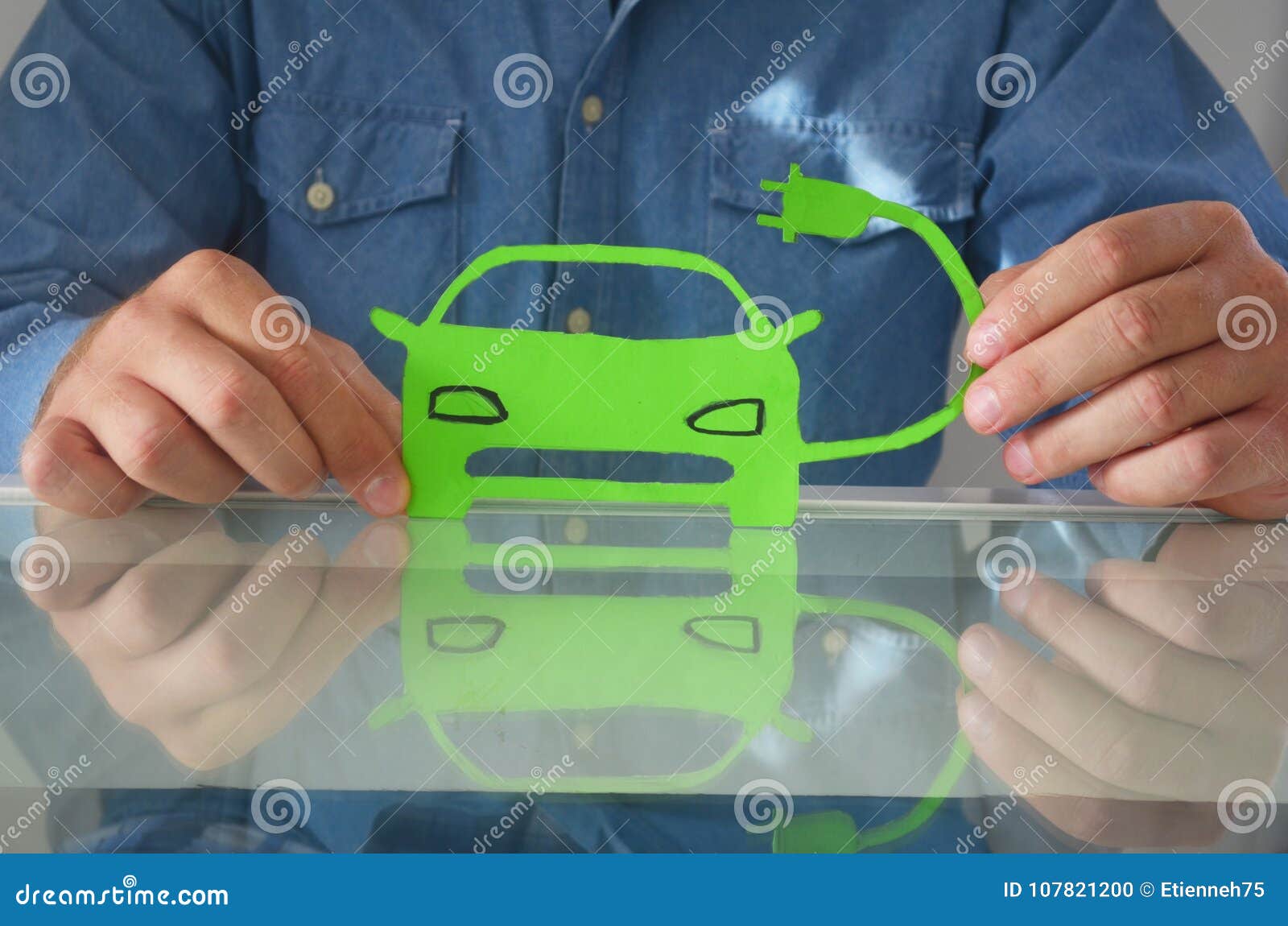 Electric Car Made of Paper. Stock Photo - Image of alternative, battery ...