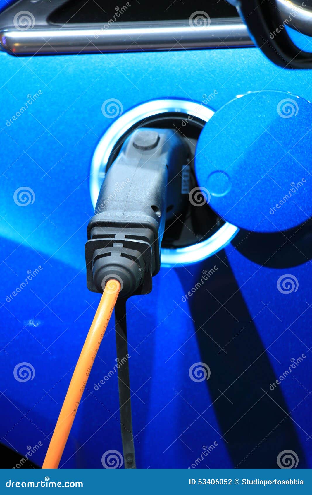Electric car recharge stock photo. Image of energy, modern - 53406052