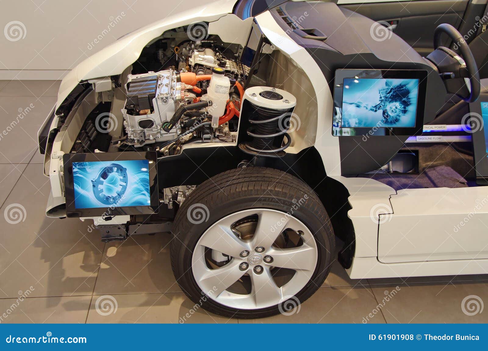 Section of electric car editorial stock photo. Image of event - 61901908