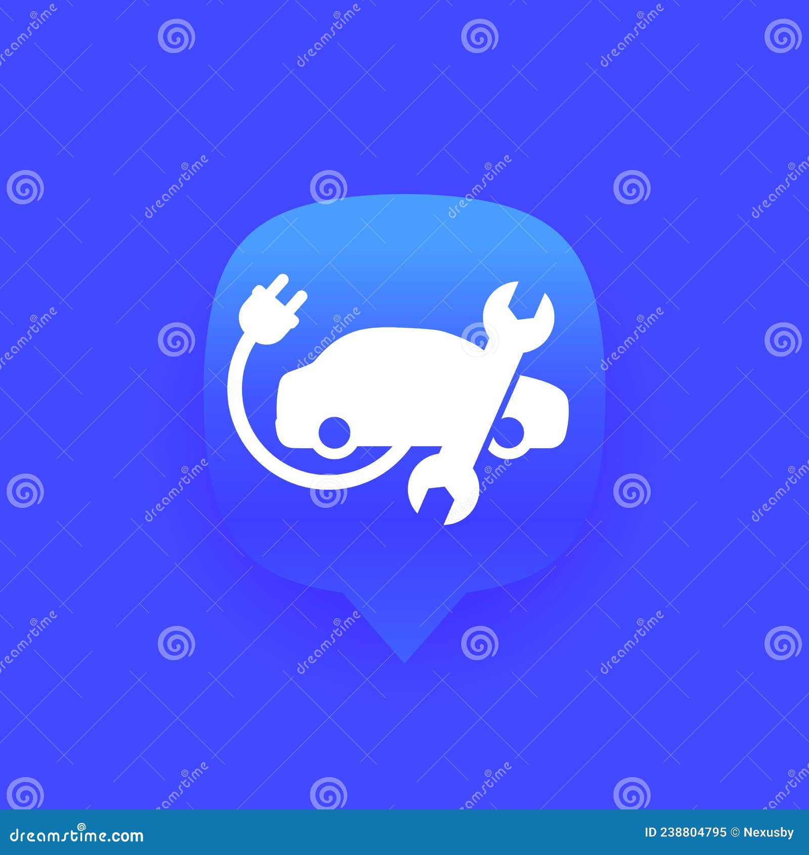 Electric Car Service Icon, Vector Stock Vector - Illustration of tool ...