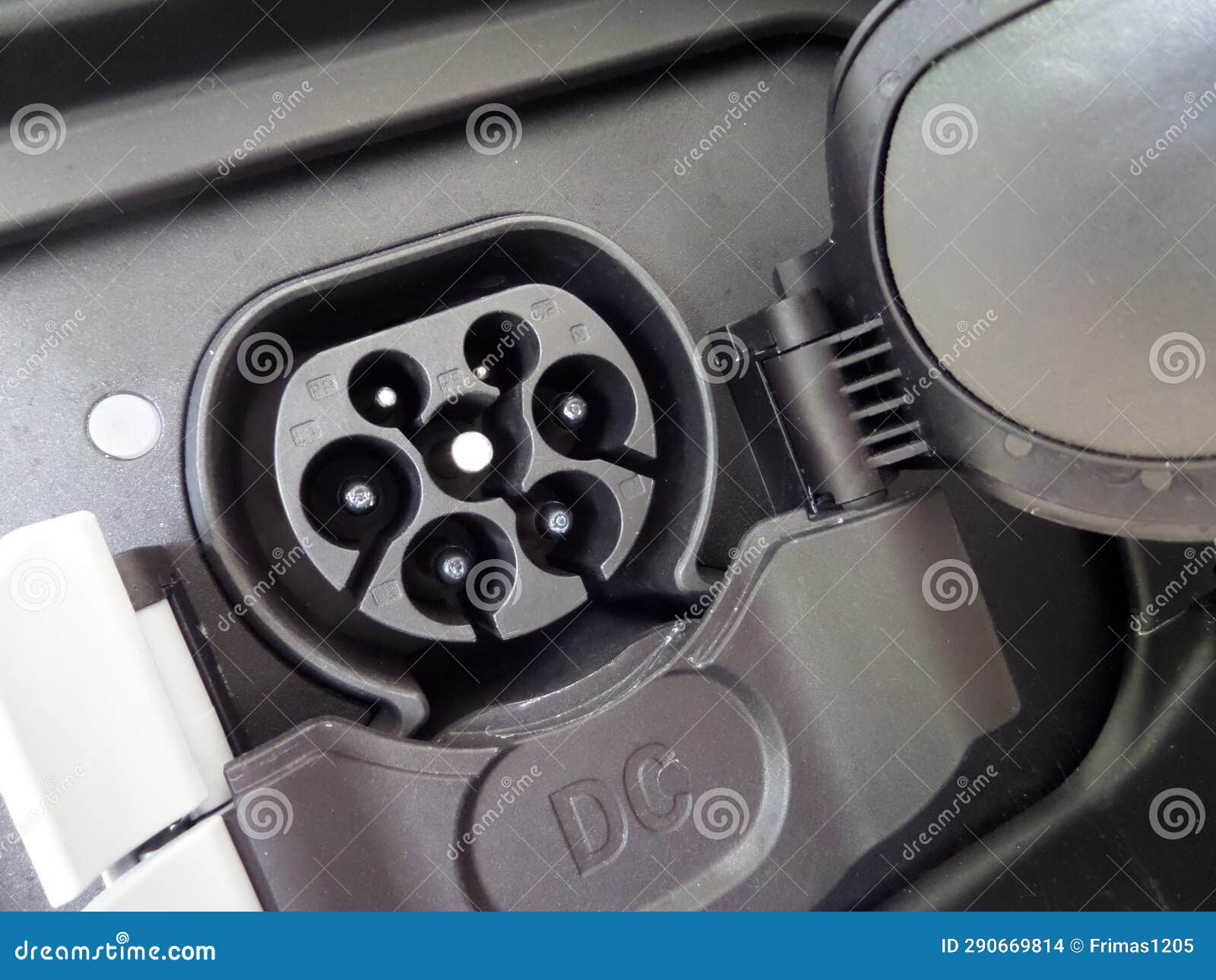 Electric Car Sharger Socket - DC Power Sign Stock Photo - Image of shot ...