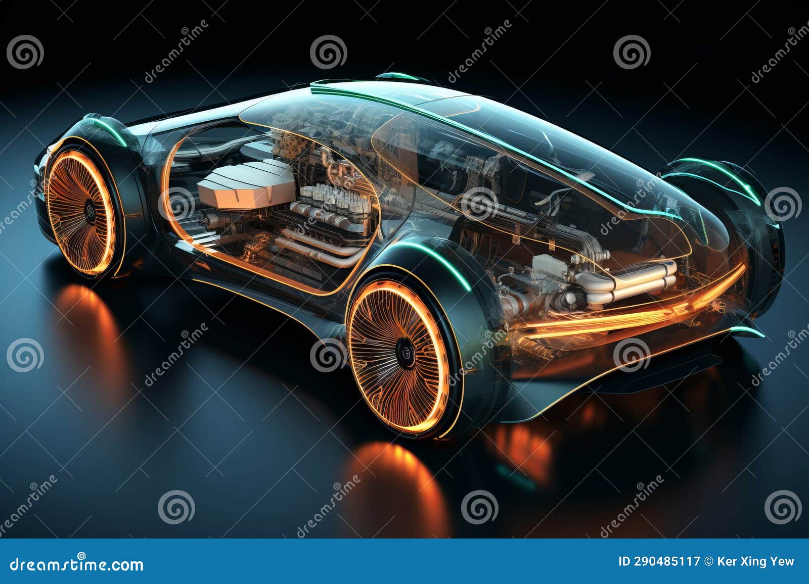Electric Car Technology Advancing Stock Illustration - Illustration of ...