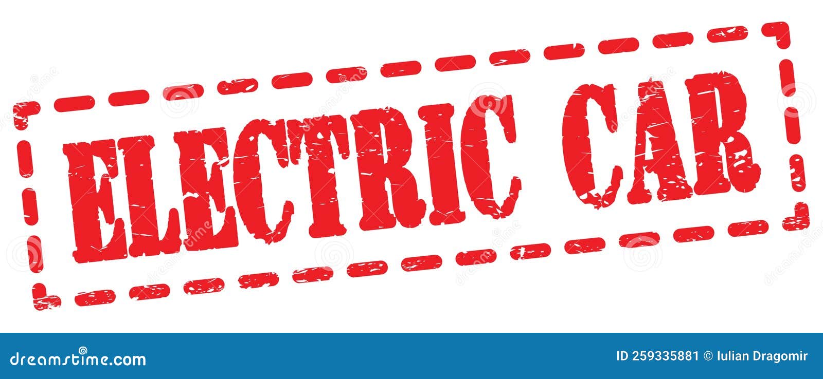 ELECTRIC CAR Text Written on Red Stamp Sign Stock Illustration ...