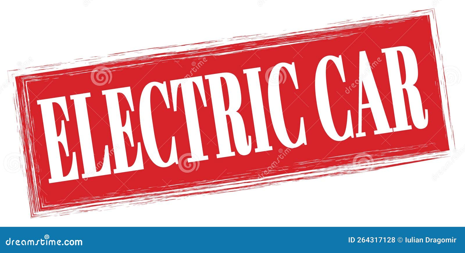 ELECTRIC CAR Text Written on Red Stamp Sign Stock Illustration ...