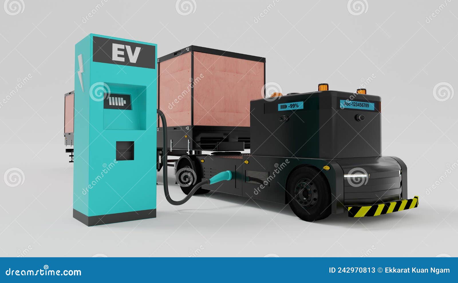 Electric Car ,Tractor Automated Container Handling Delivery. Stock ... Electric Car ,Tractor Automated Container Handling Delivery. Stock ...