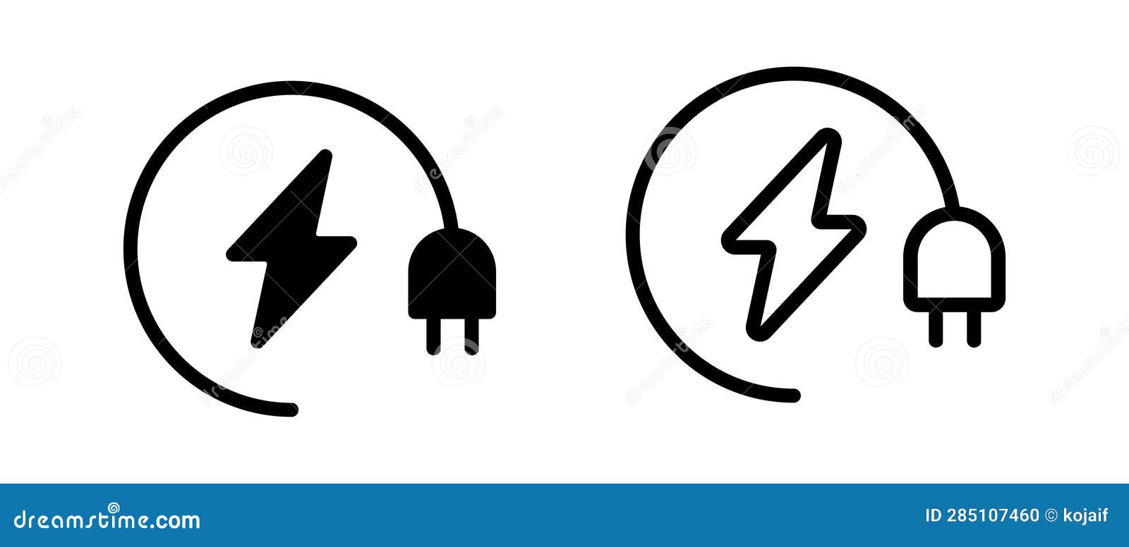 Electric Car Vector Icon Set. Electric Car Charging Point Symbol Stock ...