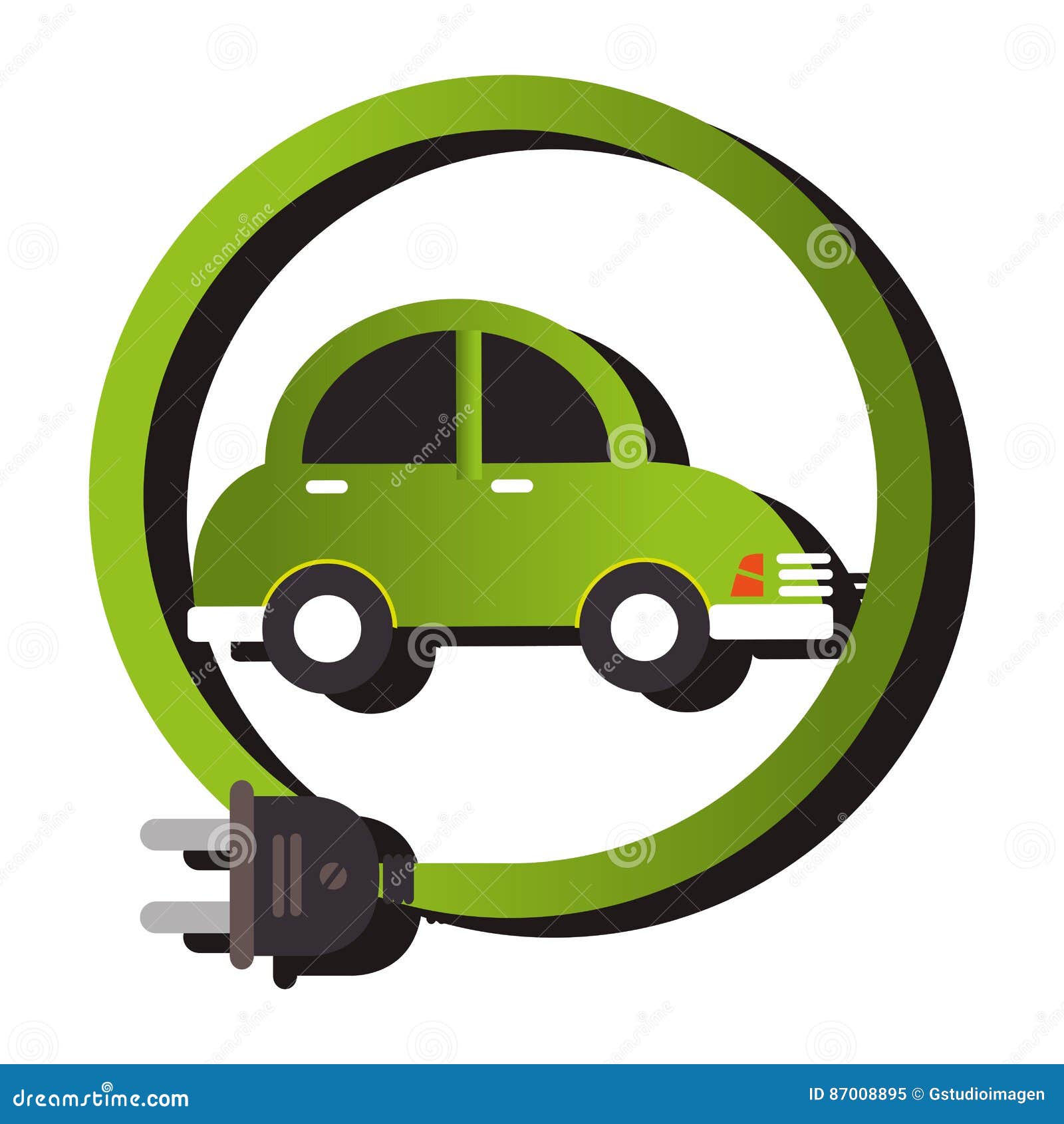 Electric card ecology icon stock vector. Illustration of charger - 87008895