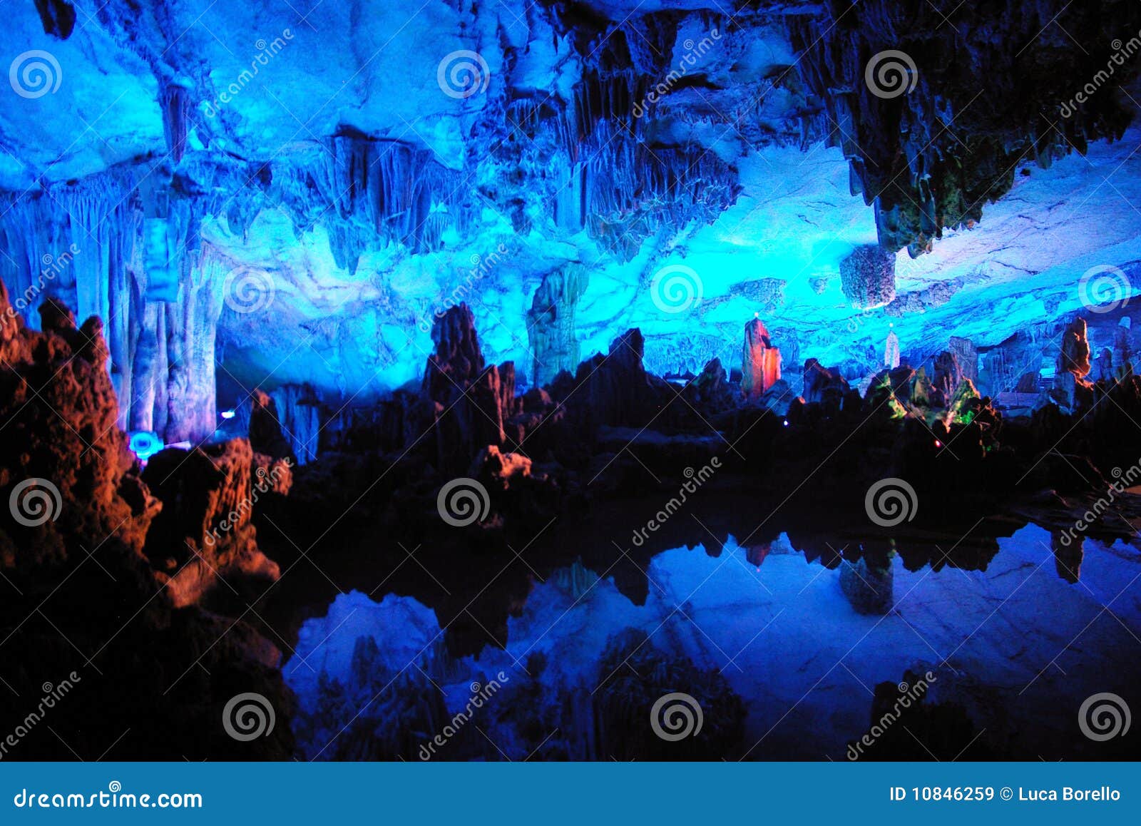 Electric caves stock image. Image of stalagmite, cavern - 10846259