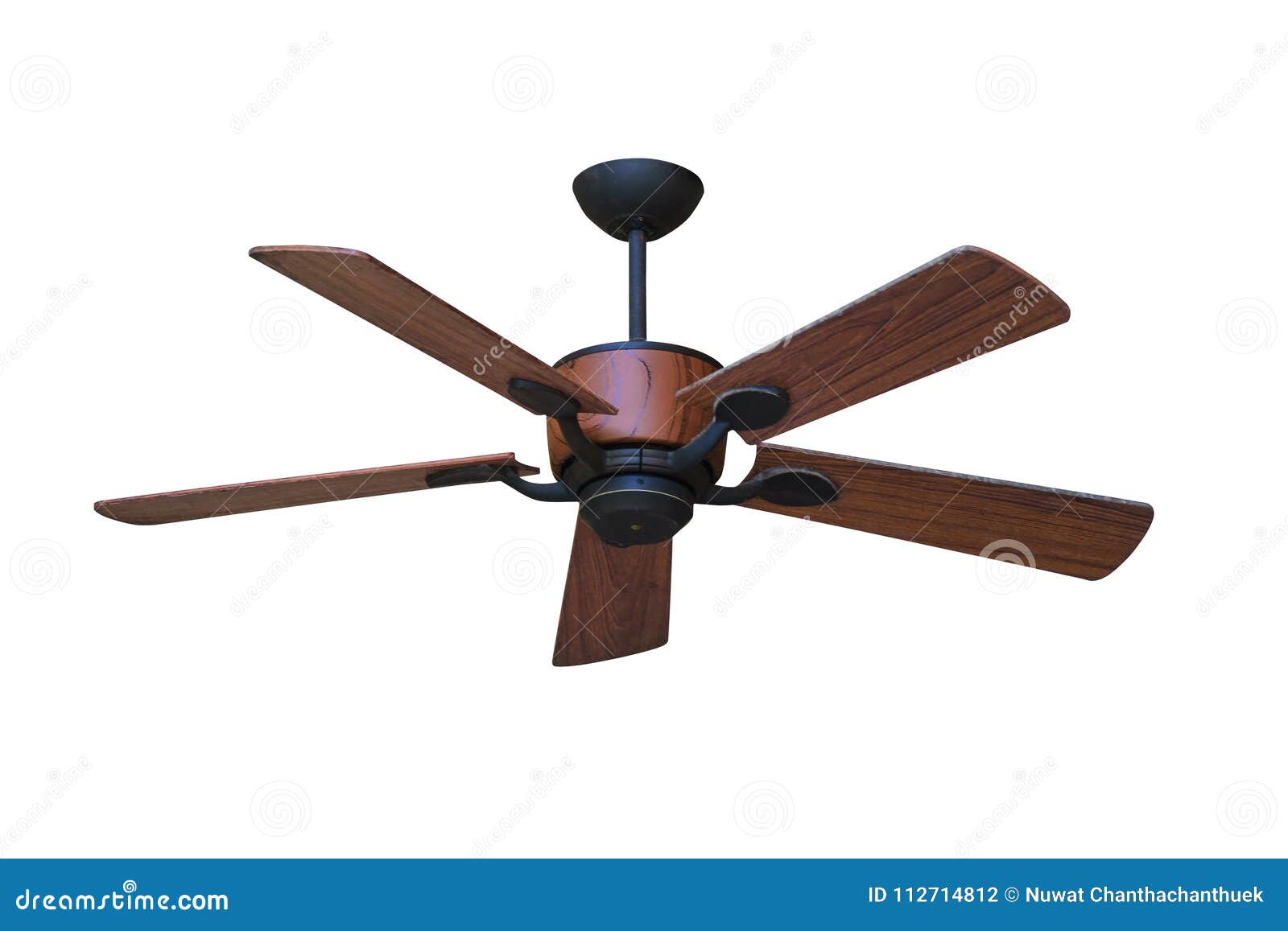 Electric Ceiling Fan Isolated. Stock Photo - Image of mounting, fast ...