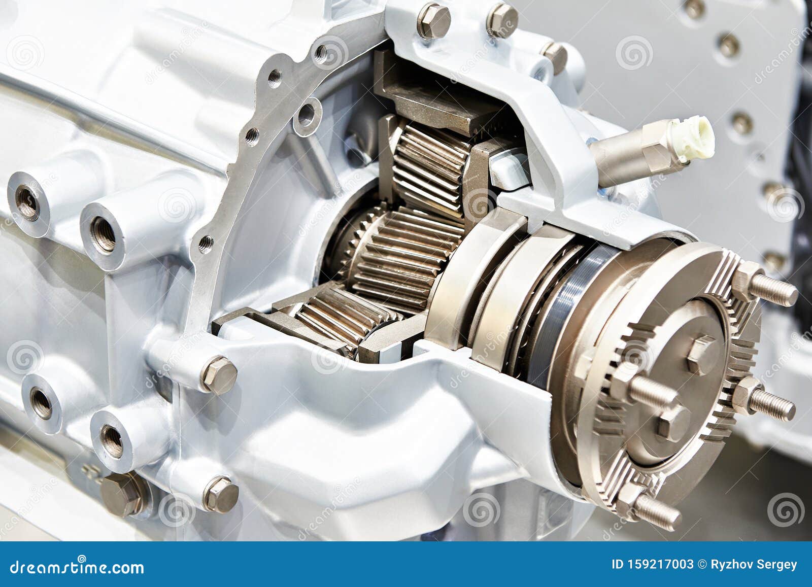 Electric Central Drive Gear Engine Stock Image - Image of metal ...