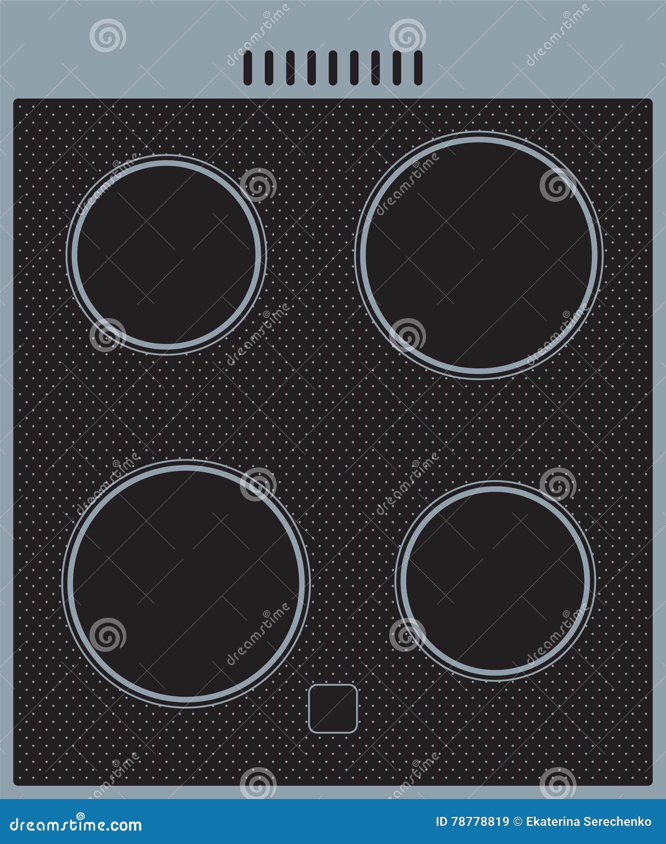 Electric Ceramic Cooker Surface Stock Vector - Illustration of glass ...