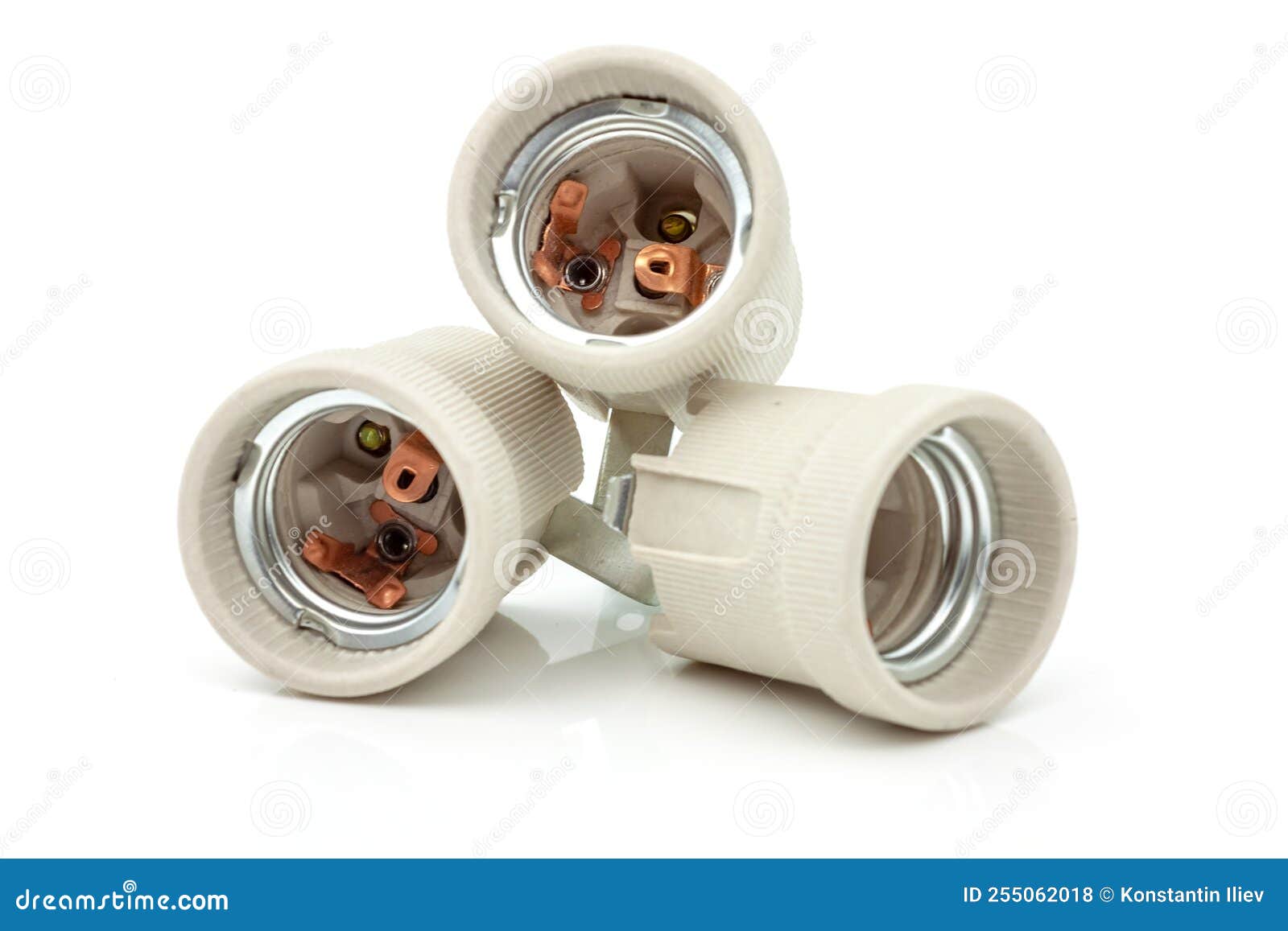 Electric Ceramic Socket E27 Stock Photo - Image of equipment, base ...