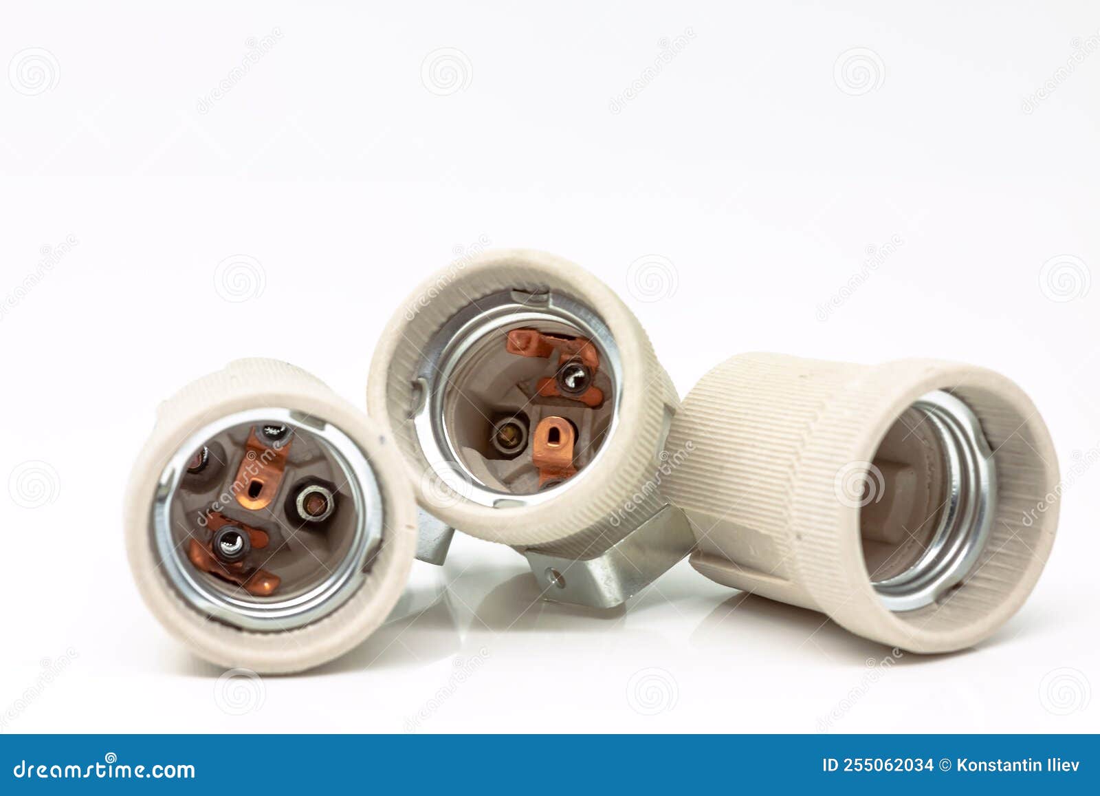 Electric Ceramic Socket E27 Stock Photo - Image of glass, black: 255062034